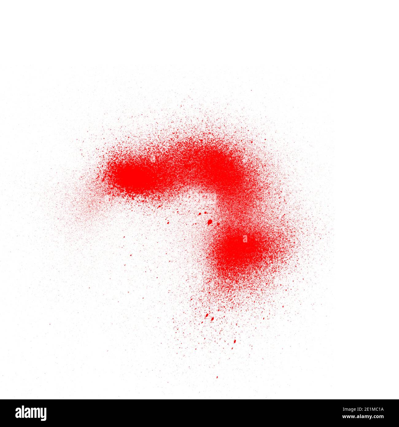 Abstract red powder splash brush isolated on white background Stock ...