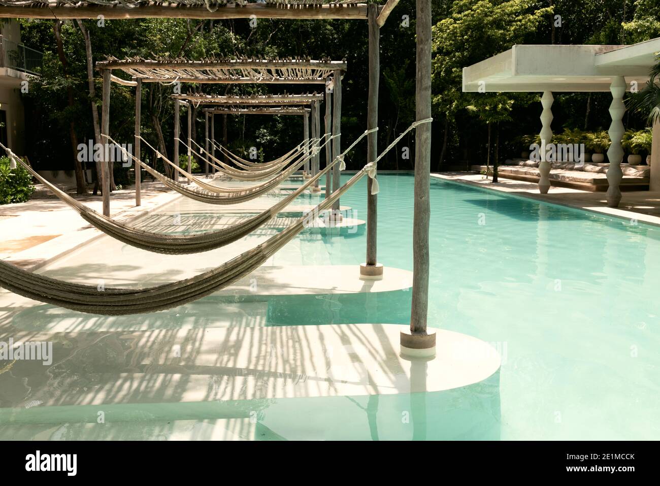 A hotel pool in Tulum, Mexico Stock Photo - Alamy