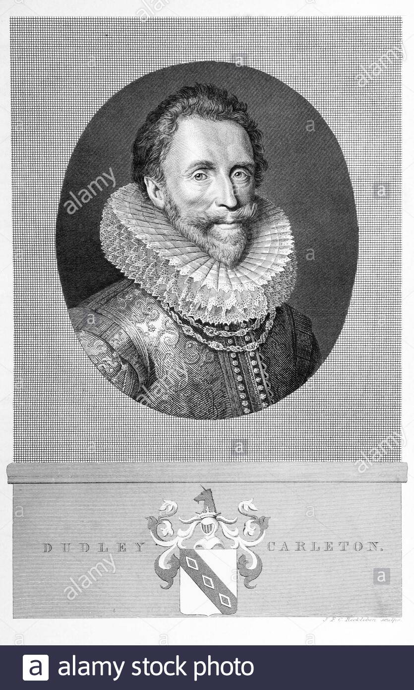 Dudley Carleton portrait, 1st Viscount Dorchester, 1573 – 1632, was an ...