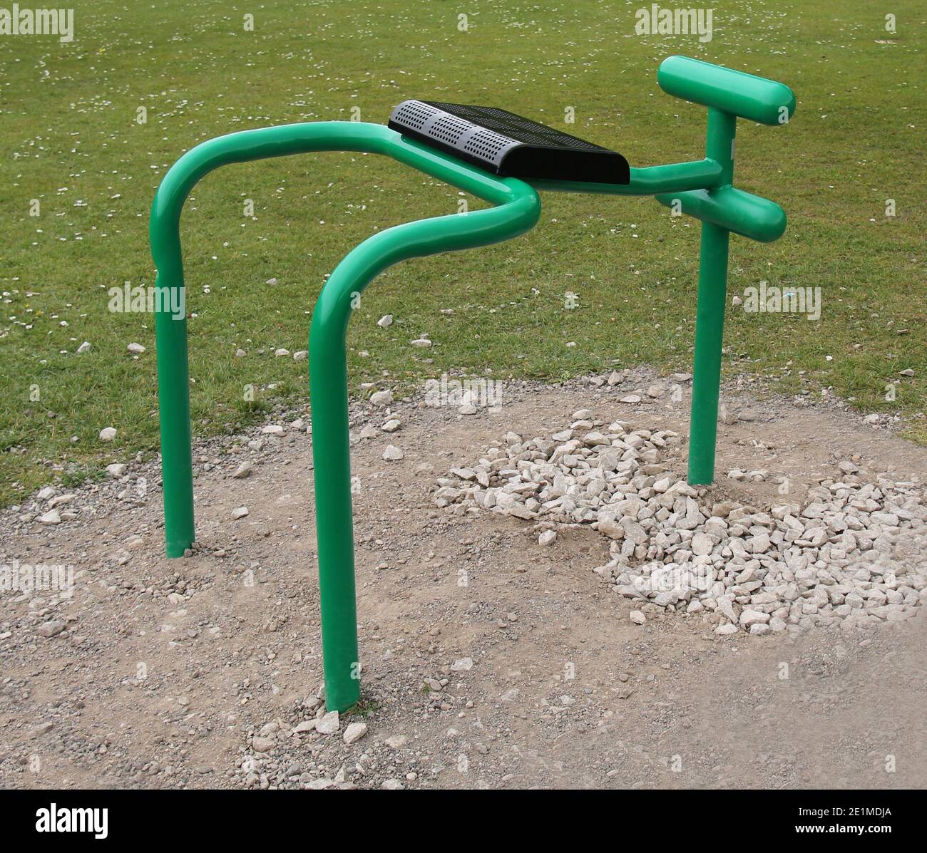 Outdoor Gym Fitness Hyperextension Bench Frame Kit Stock Photo - Alamy