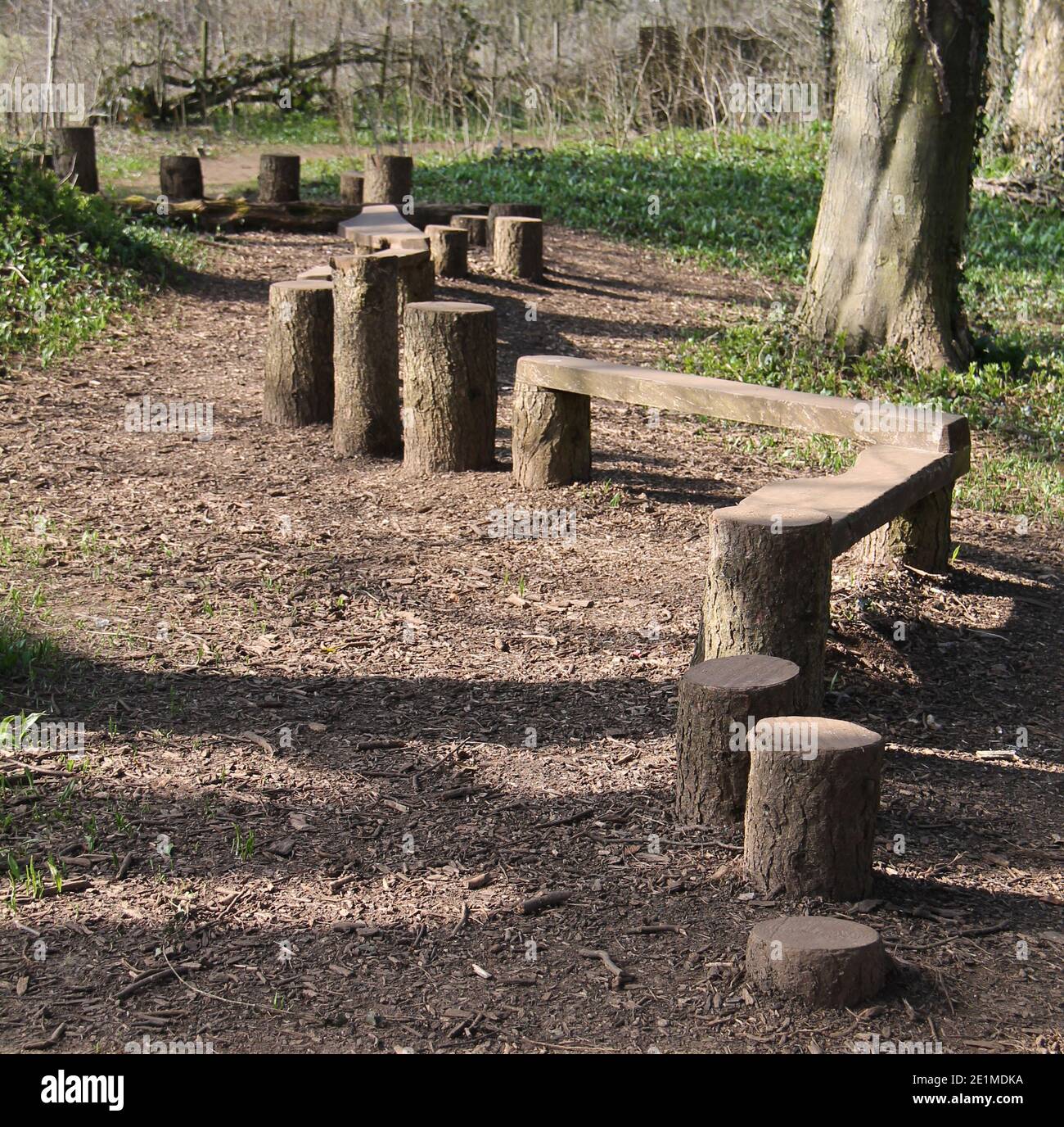A Stepping and Balancing Obstacle in a Playground Area Stock Photo - Alamy