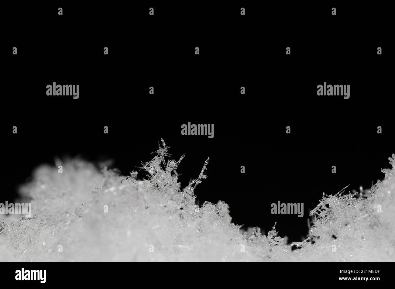 Delicate snow crystals black hi-res stock photography and images - Alamy