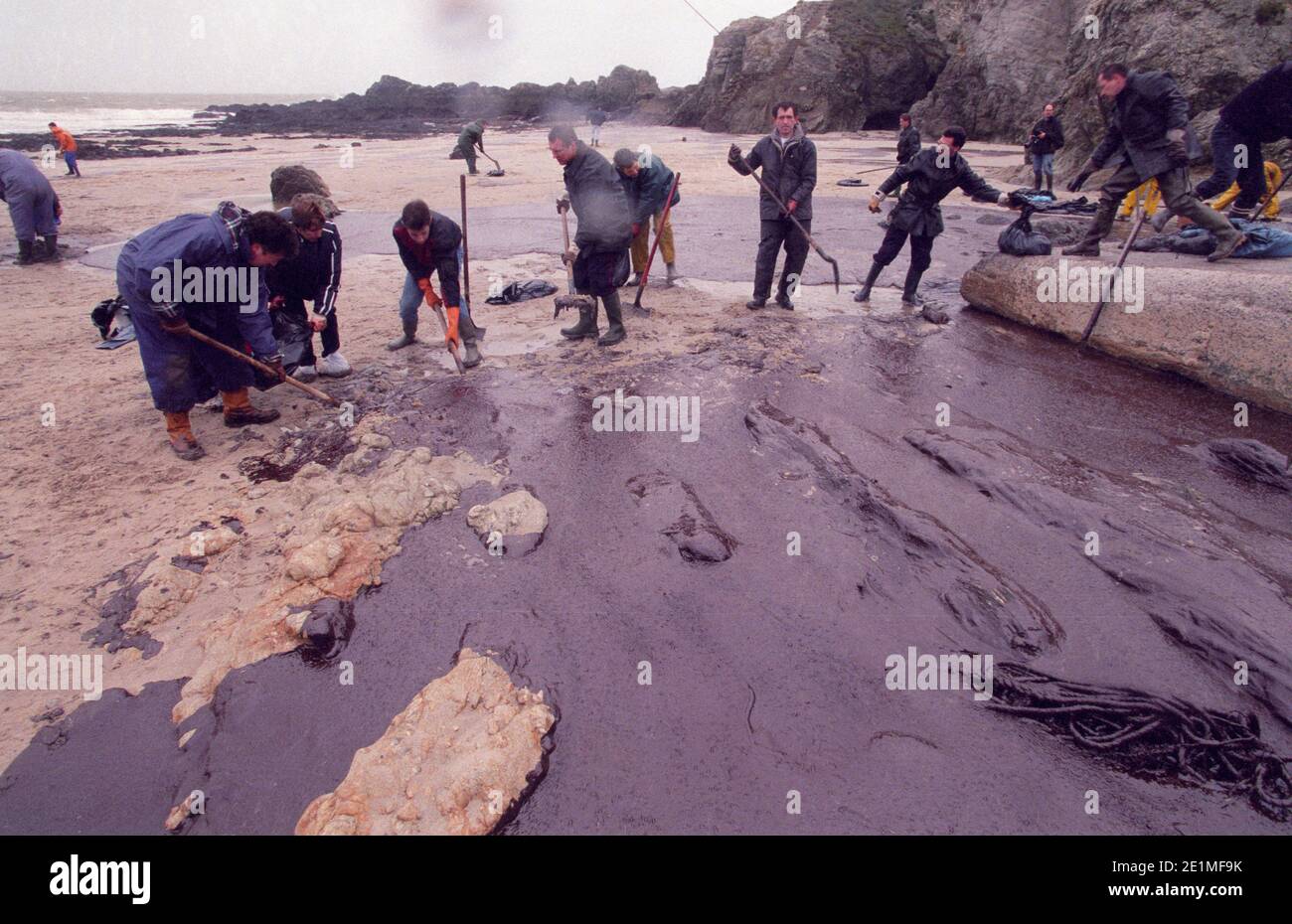 Oil spill caused by the sinking of the tanker Erika: cleaning of the ...