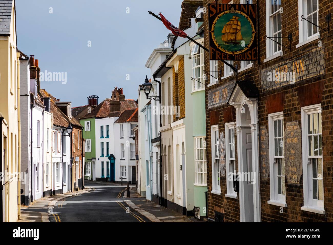 England, Kent, Deal, The Ship Inn Pub and Street Scene Stock Photo - Alamy