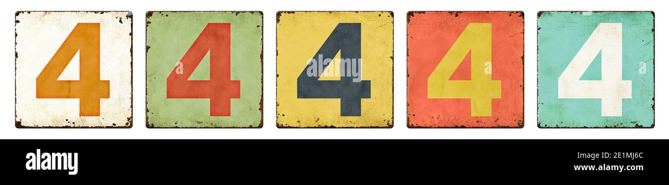 Number four on old Cut Out Stock Images & Pictures - Alamy