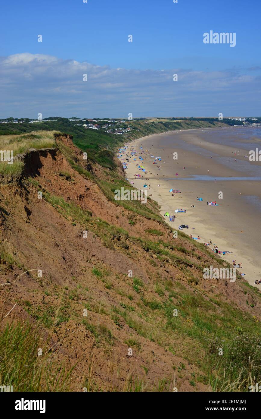 coastal erosion of cliffs at filey yorkshire united kingdom Stock Photo ...