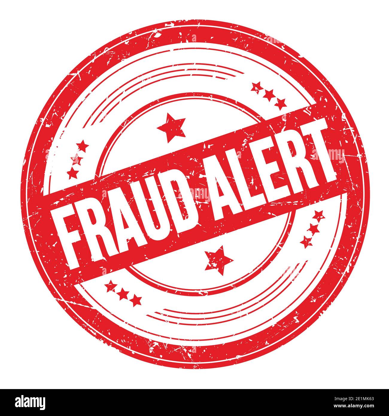 FRAUD ALERT text on red round grungy texture stamp Stock Photo - Alamy