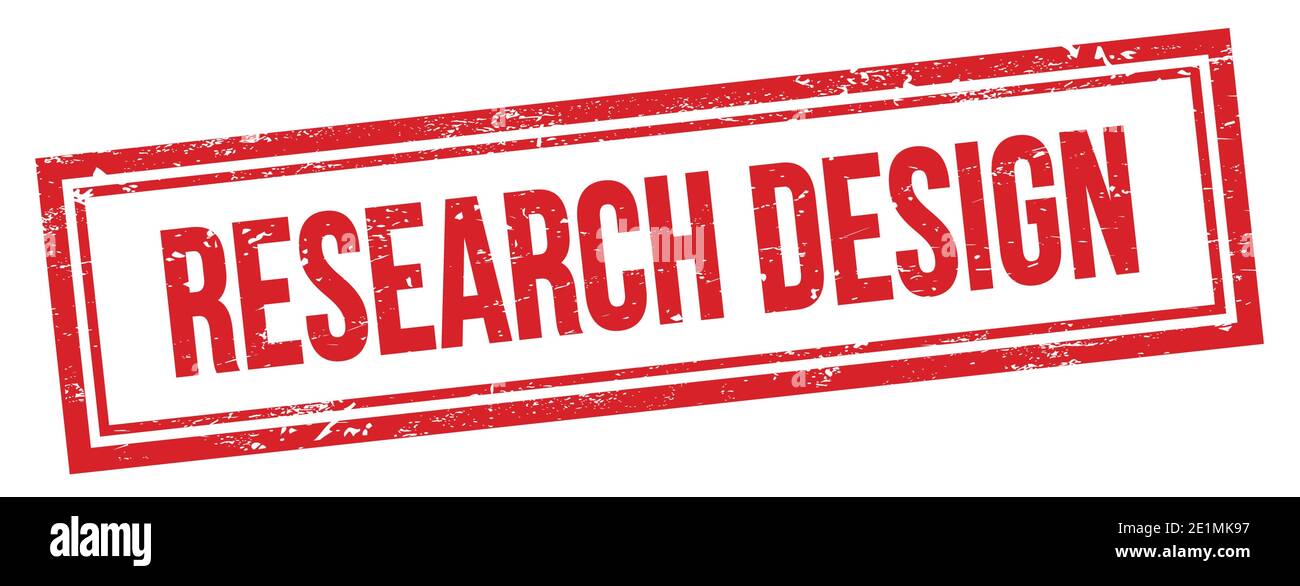 RESEARCH DESIGN text on red grungy vintage rectangle stamp Stock Photo ...