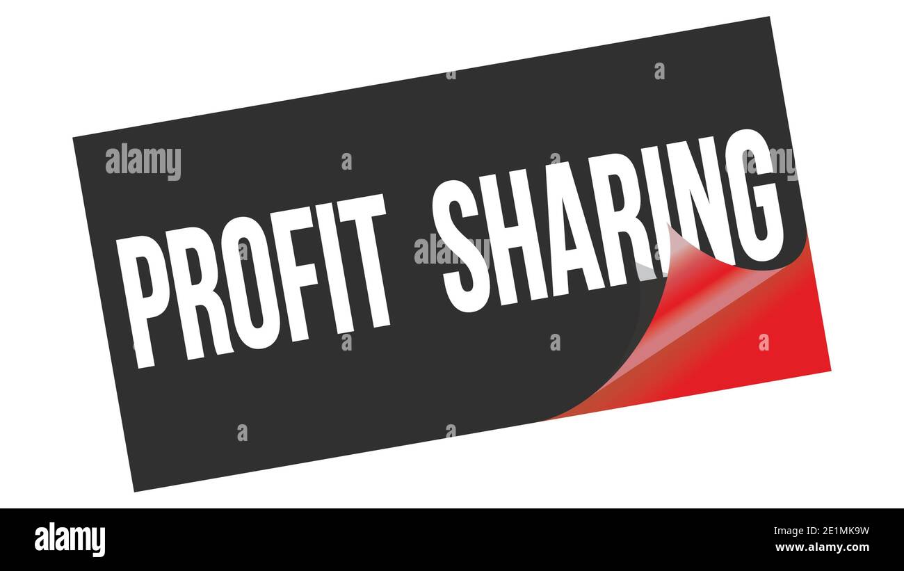 PROFIT SHARING text written on black red sticker stamp Stock Photo - Alamy