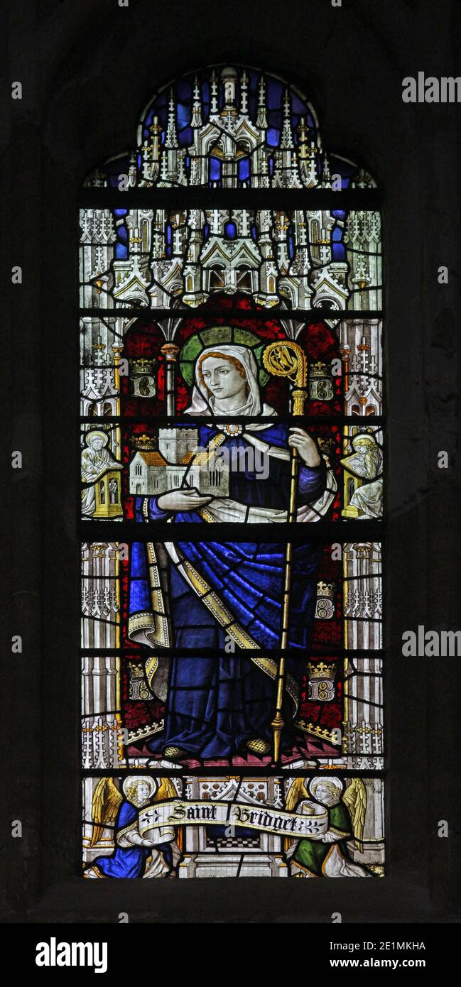 St bridget stained glass hi-res stock photography and images - Alamy