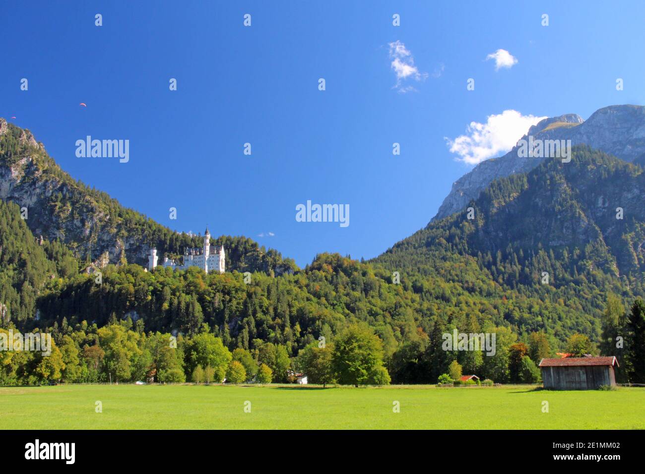 German Fairy Tale Castle Neuschwanstein in scenic and romantic alps ...