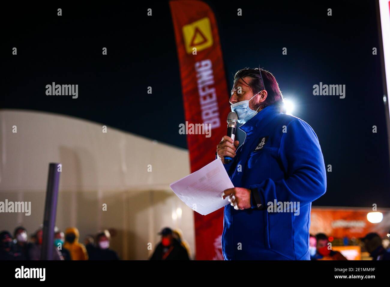 Castera David, Director of the Dakar Rally, portrait, briefing during ...
