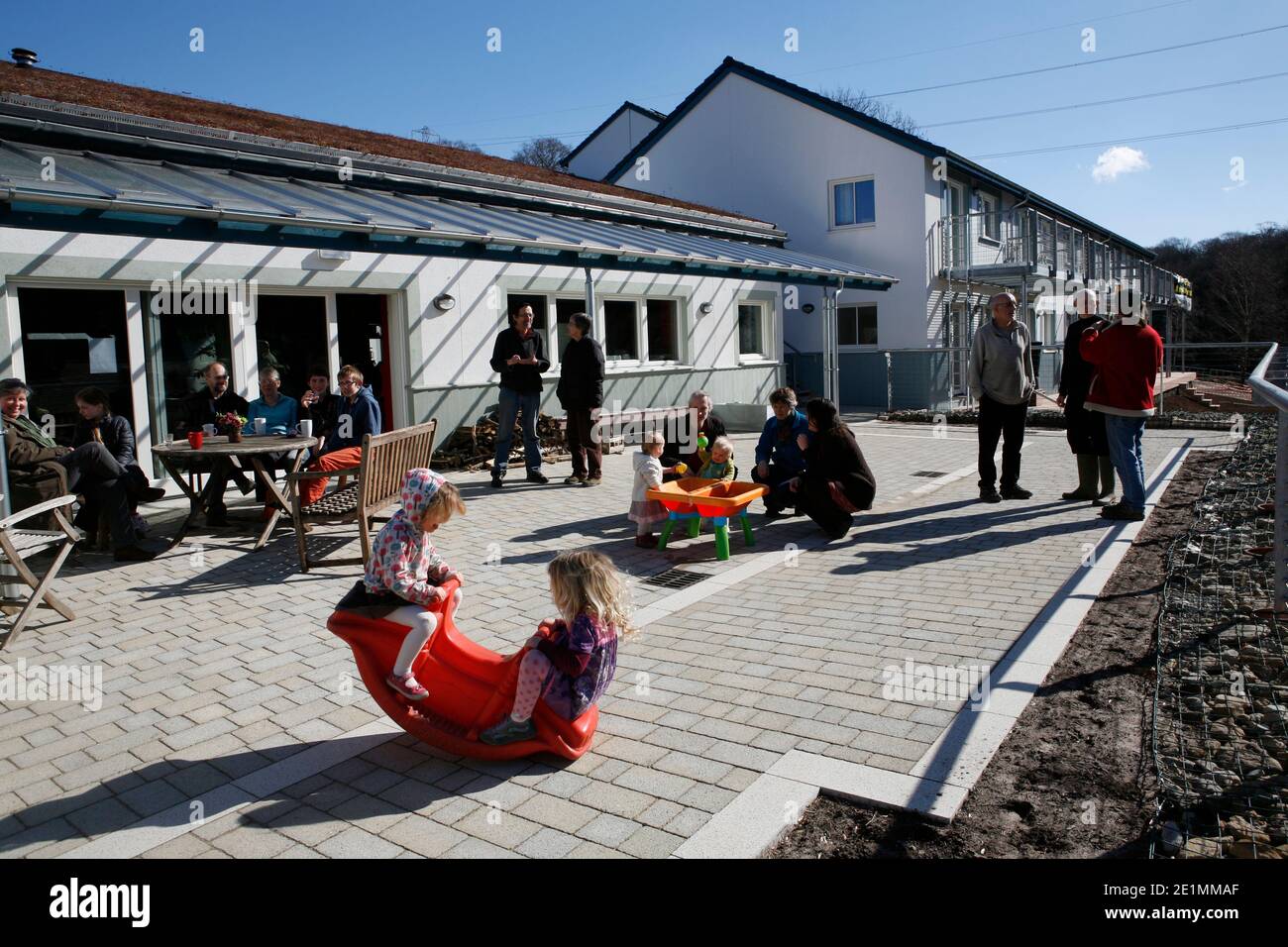 Residents outside the 'Common Room.' Lancaster Cohousing Project ...