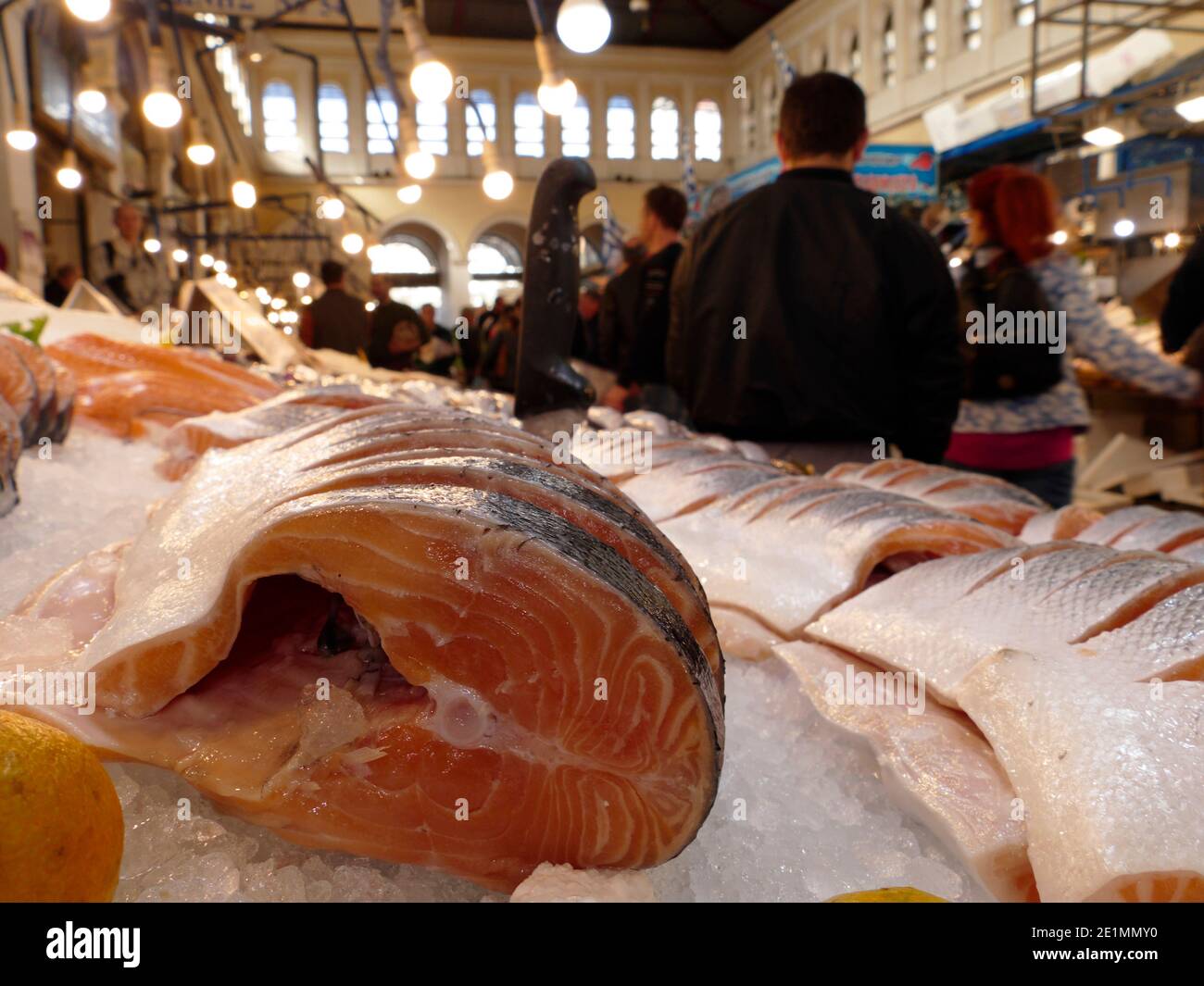 Greece Athen traditional Bazaar grocery in Central market Stock Photo ...