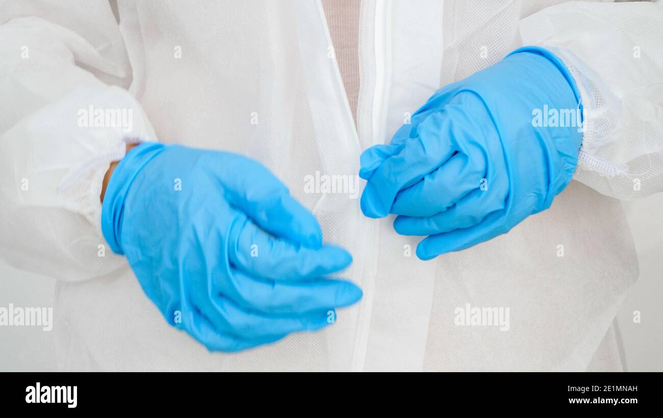 Closeup female doctor wearing zipping hi-res stock photography and ...