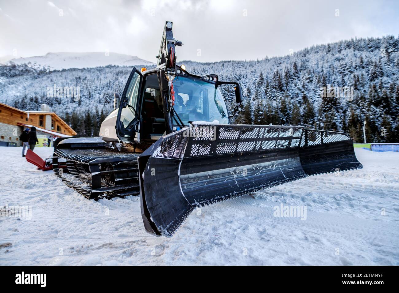 Snowplow on mountain road hi-res stock photography and images - Alamy