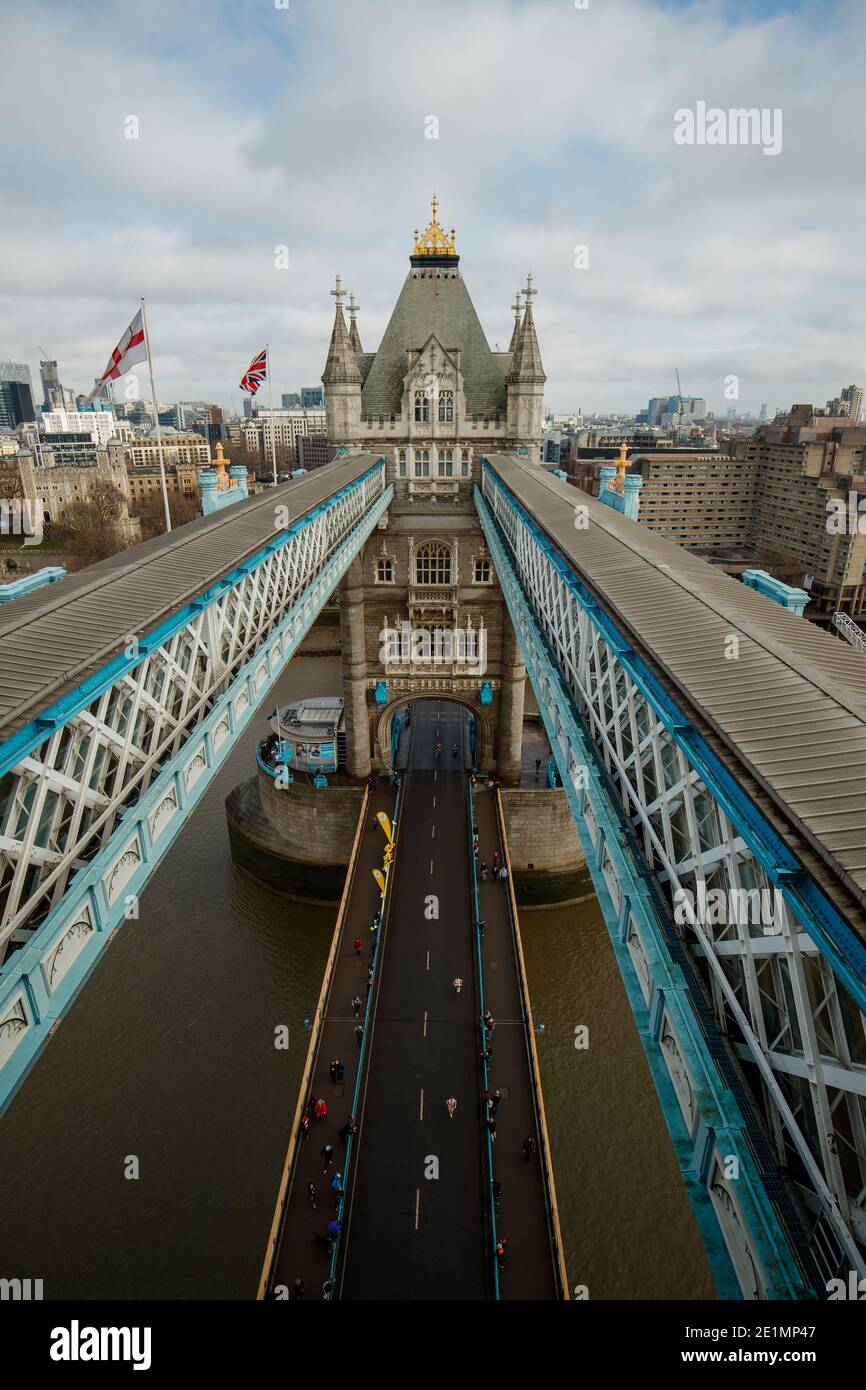 Views from the top of Tower Bridge in London Stock Photo - Alamy