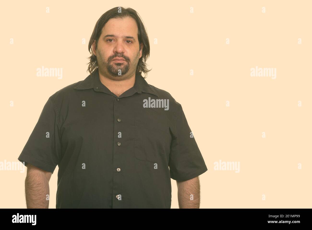 Fat bearded Caucasian man Stock Photo - Alamy