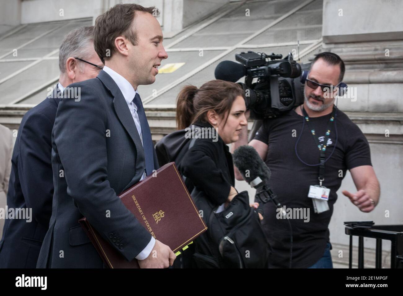 Matt Hancock, Health Secretary (front) Michael Gove, Minister for the ...