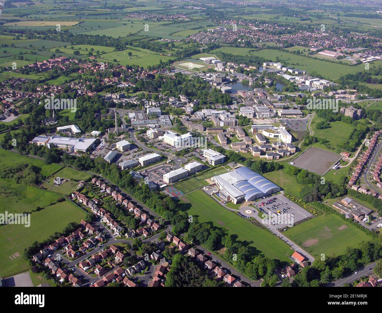 aerial view of York University with York Science Park & The David Lloyd ...