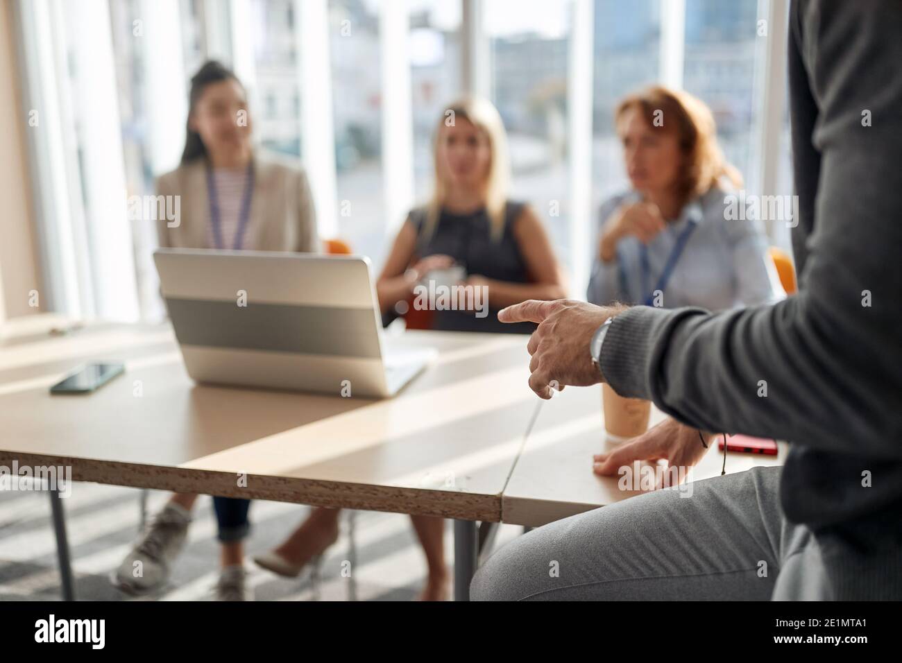 An interview in the office for a new job position at company. People ...