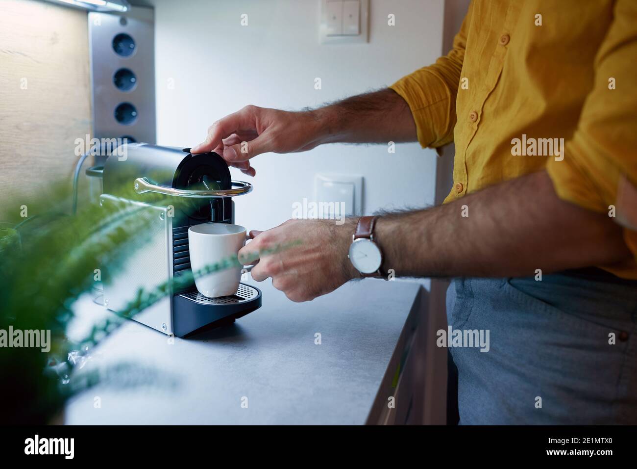 Guy making coffee hi-res stock photography and images - Alamy
