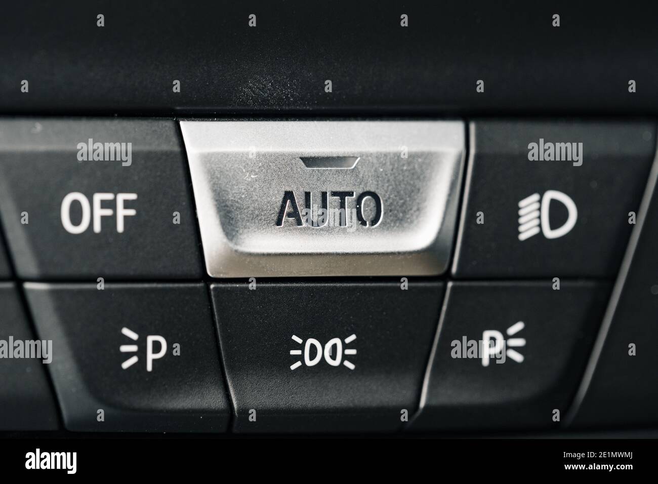 Buttons panel of the car on the dashboard Stock Photo - Alamy