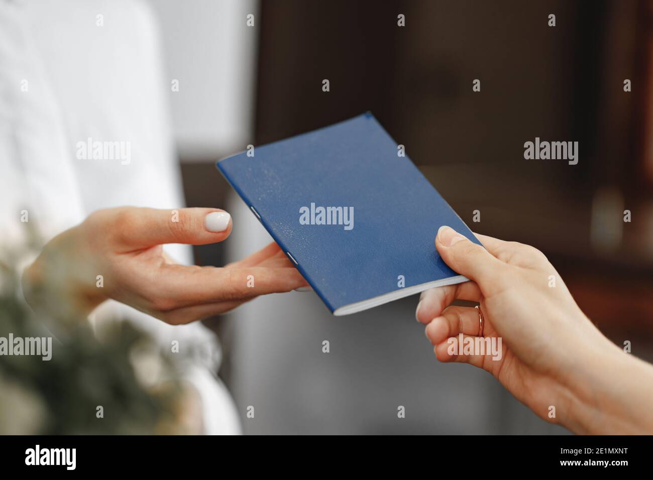 Passport hotel reception hi-res stock photography and images - Alamy