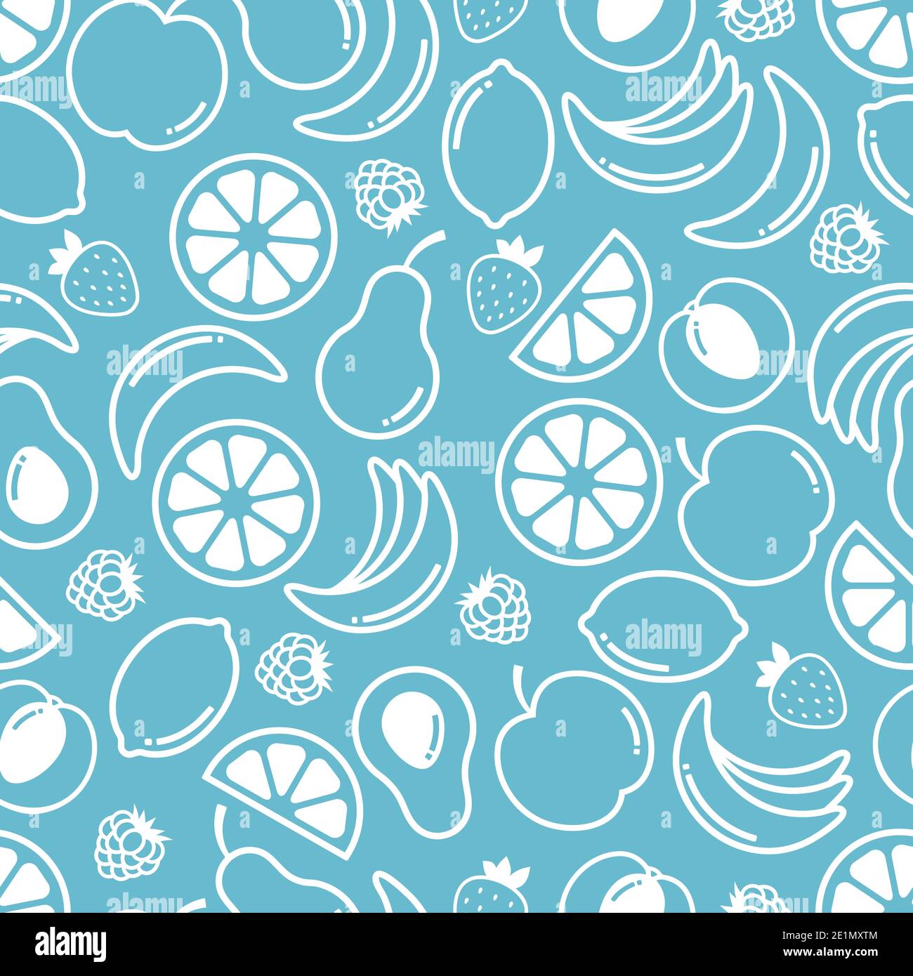 Various food seamless pattern Hand drawn background texture Stock Photo ...