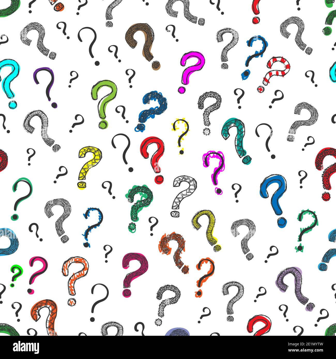 Question mark seamless outline pattern grunge background Stock Photo ...