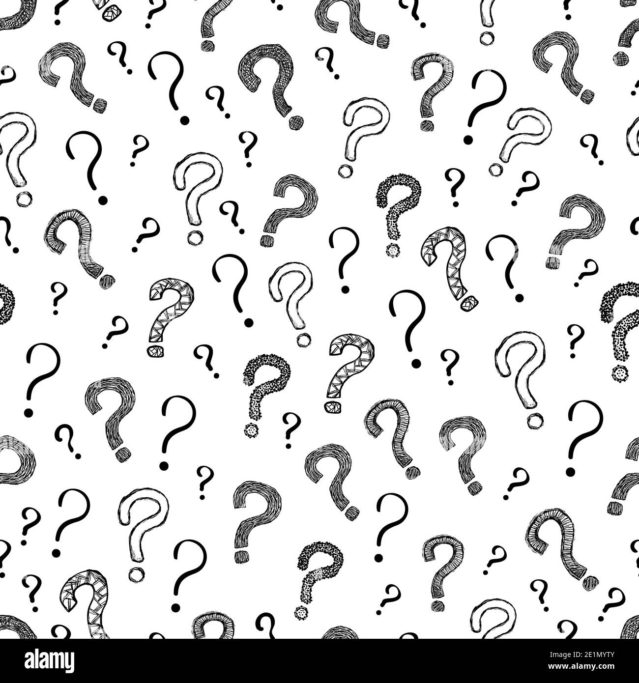 Question mark seamless outline pattern grunge background Stock Photo ...