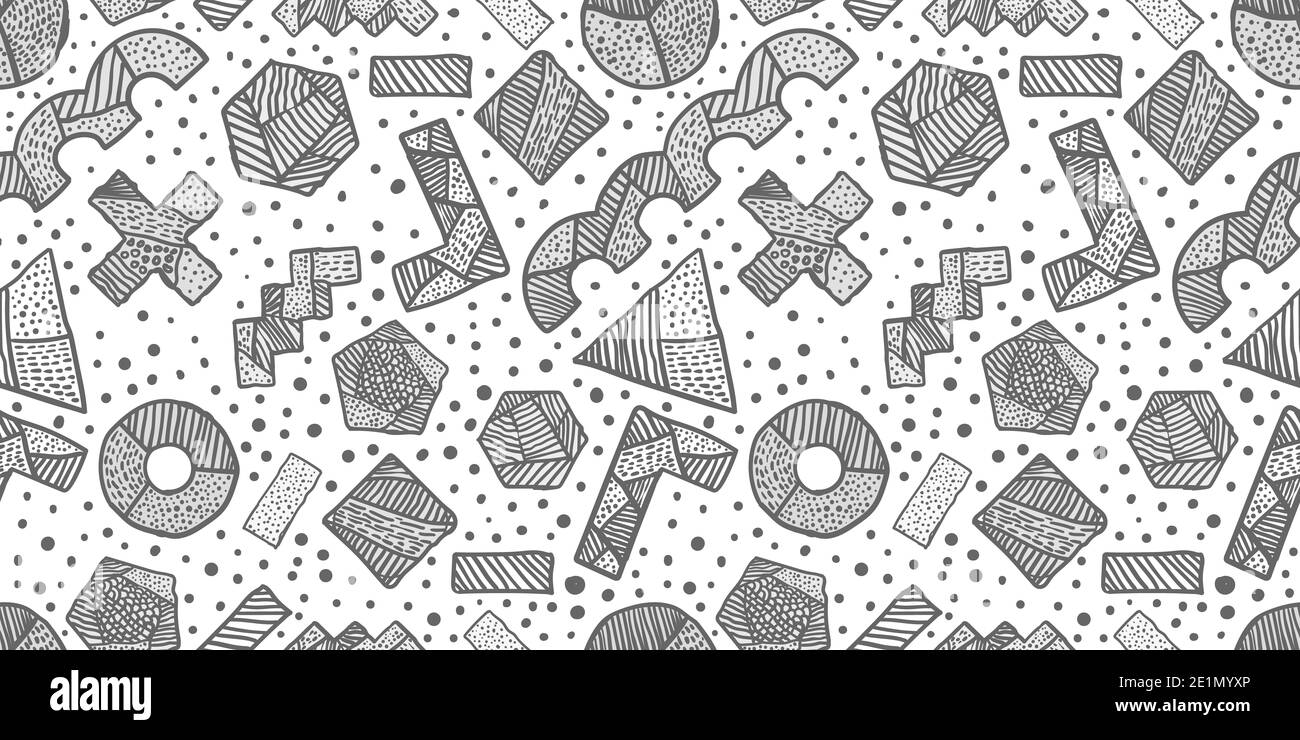 Abstract scribble Hand drawn scrawl sketch Chaos doodle seamless ...