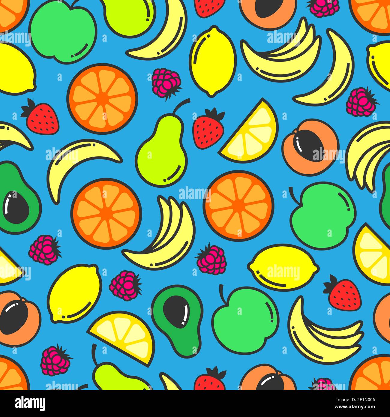 Various food seamless pattern Hand drawn background texture Stock Photo ...