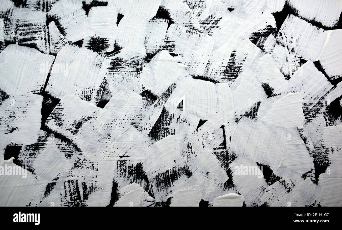 Black and white. Abstract painting background. Acrylic grunge color ...