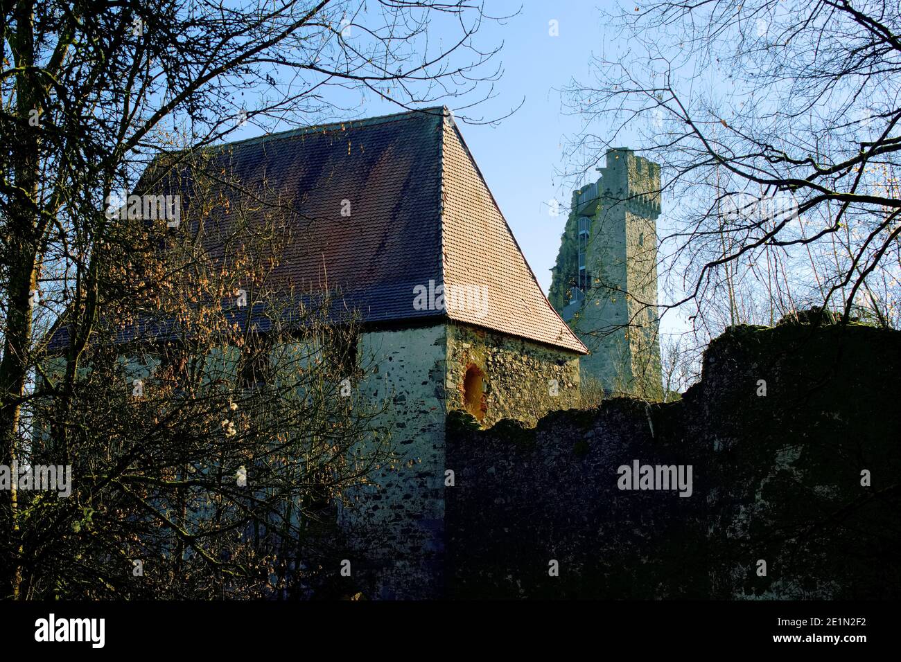 Schaunberg castle ruins in the municipality of Hartkirchen in Upper ...