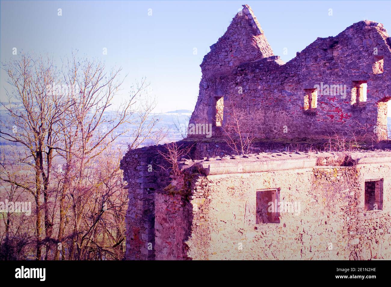 Schaunberg castle ruins in the municipality of Hartkirchen in Upper ...