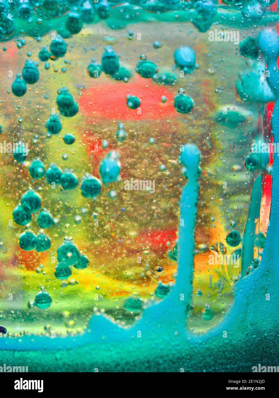 Colourful abstract background go rising bubbles in liquid Stock Photo ...