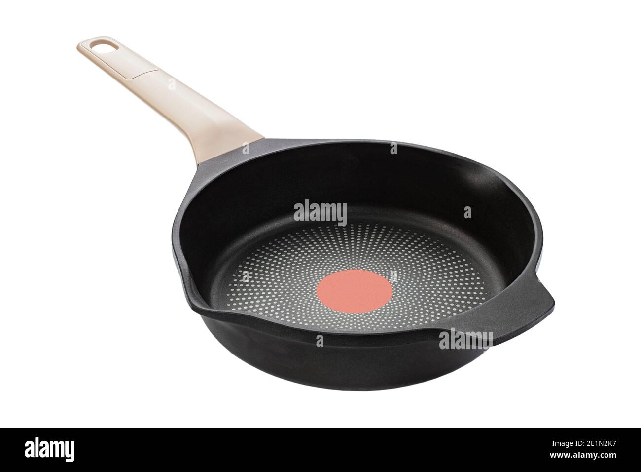 Empty pan with handles isolated on white background with Side view ...