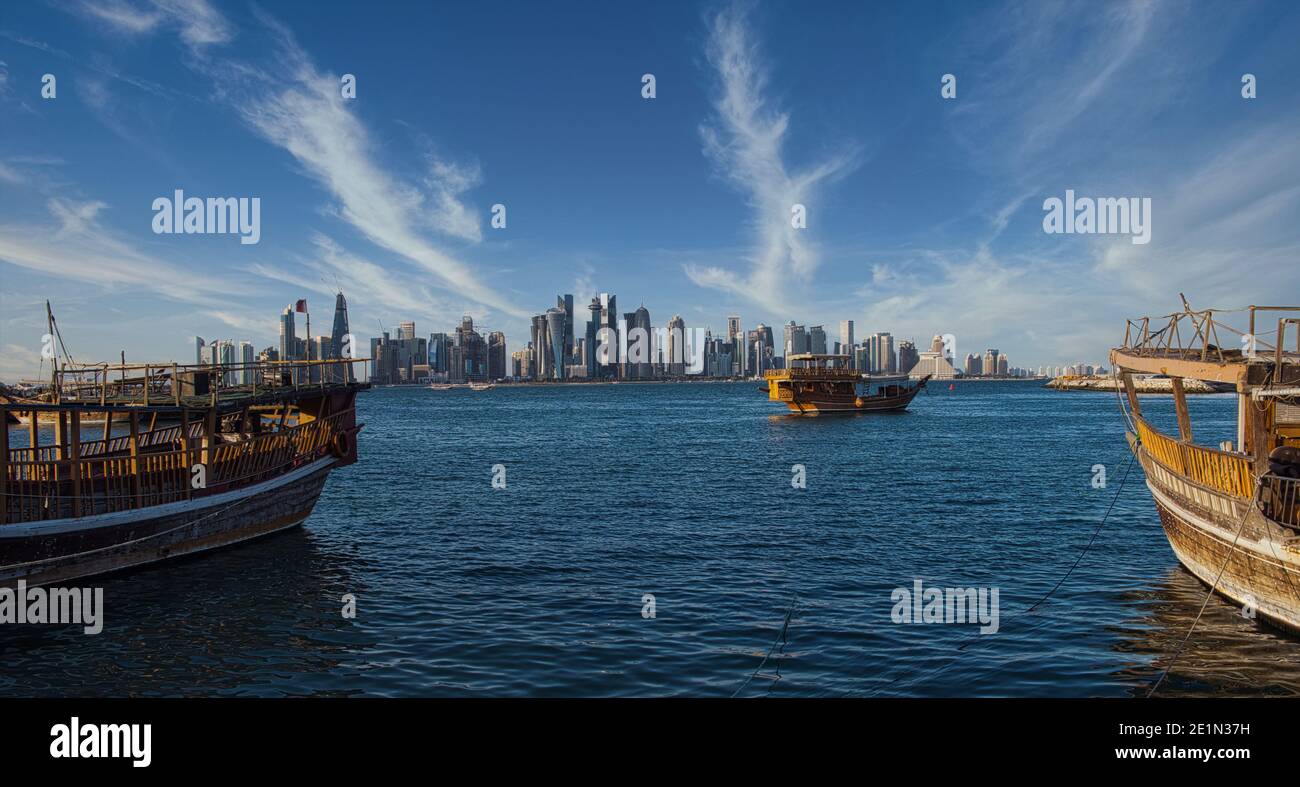 Arabian arabic gulf skyline corniche hi-res stock photography and ...