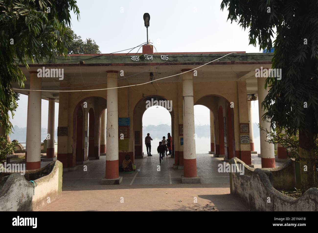 Bathing ghat of Dwadash Shiva mandir complex adjacent to the Ganges, 21 ...