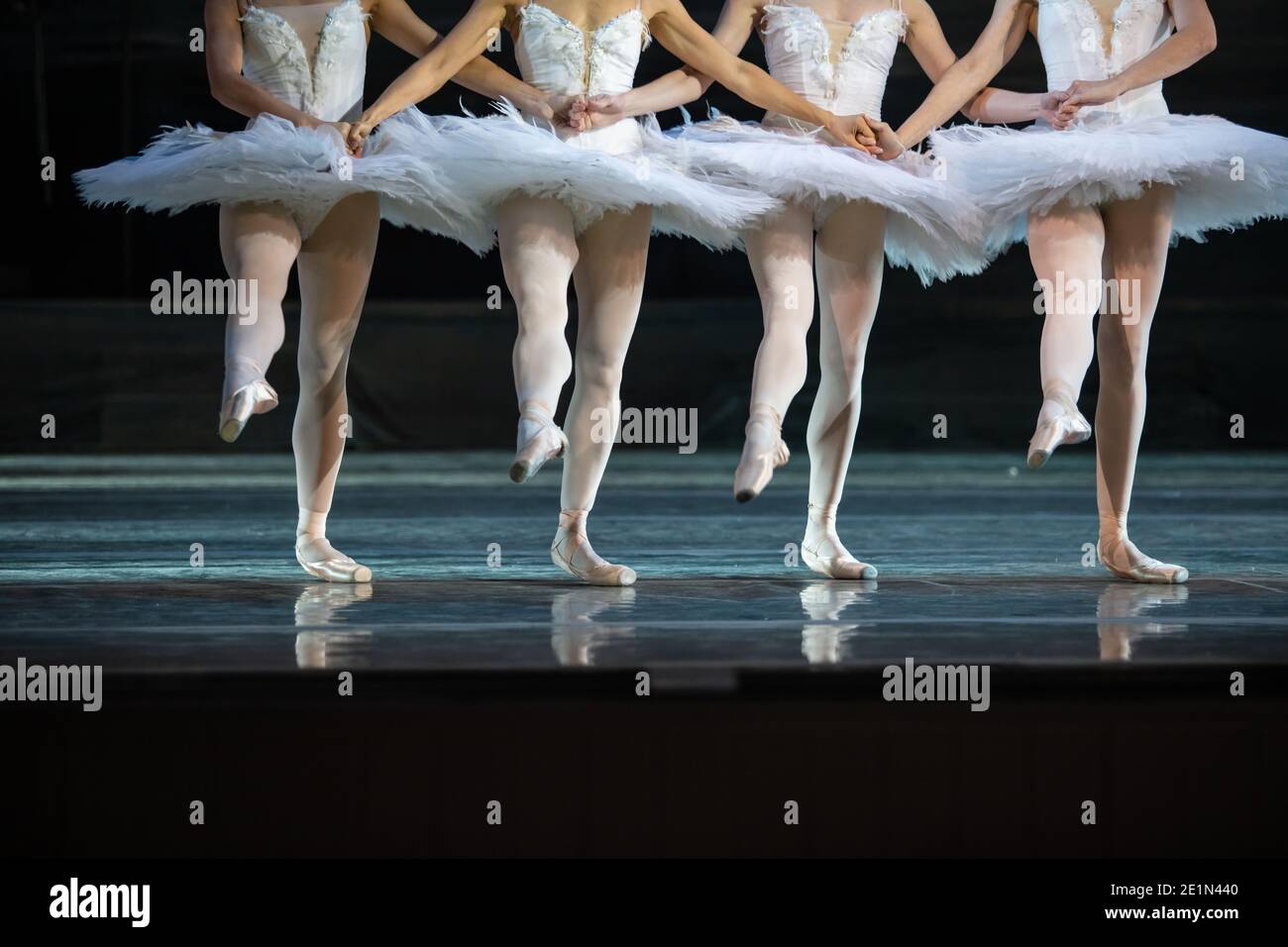 Swan Lake ballet. Closeup of ballerinas dancing Stock Photo - Alamy
