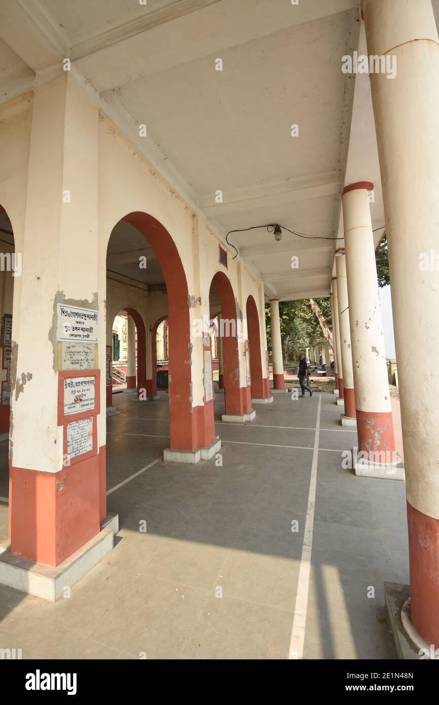 Bathing ghat shelter of Dwadash Shiva mandir complex adjacent to the ...