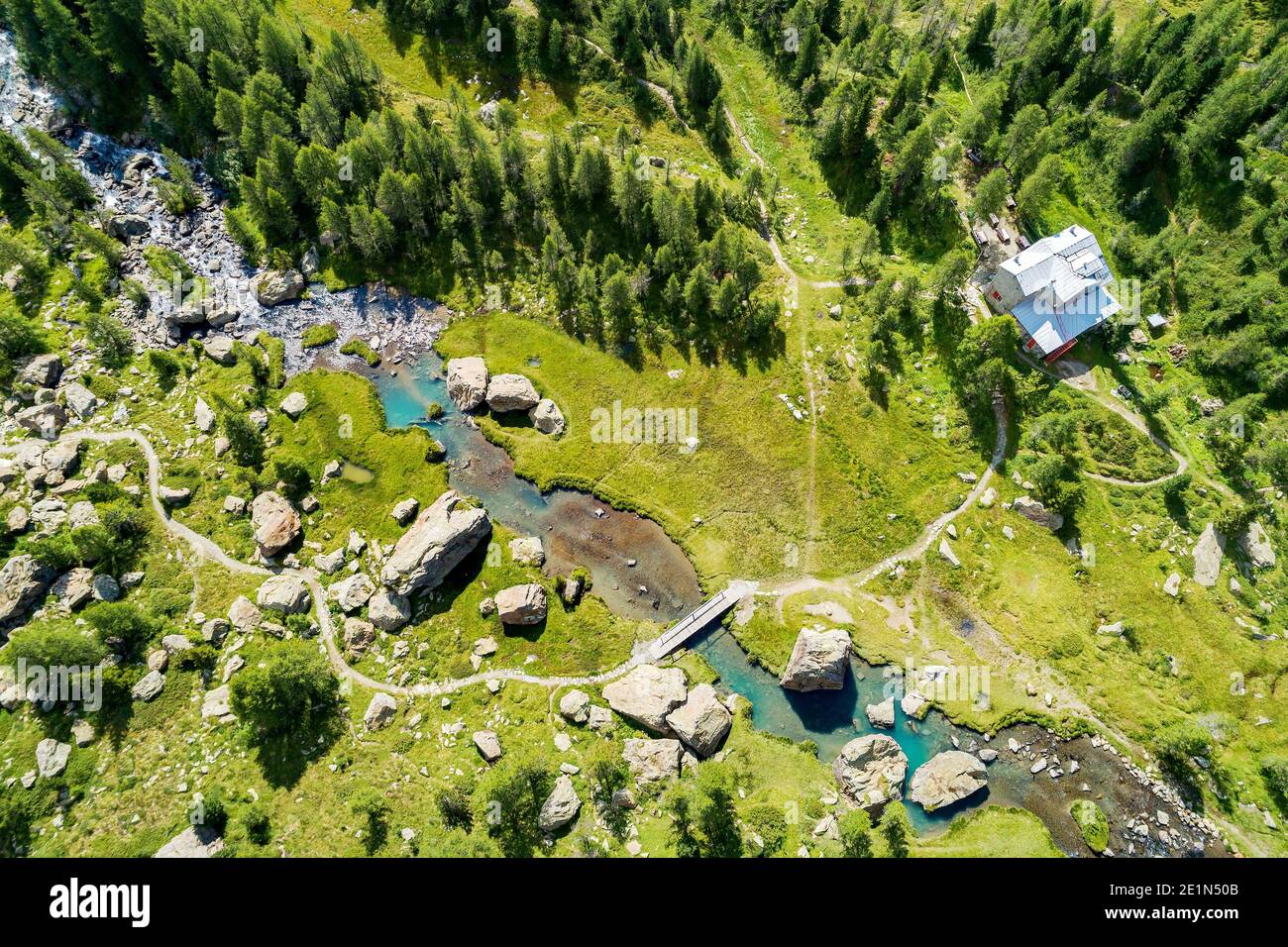 Valmalenco, Italy, Overview from the Bosio Refuge mt. 2086 Stock Photo ...