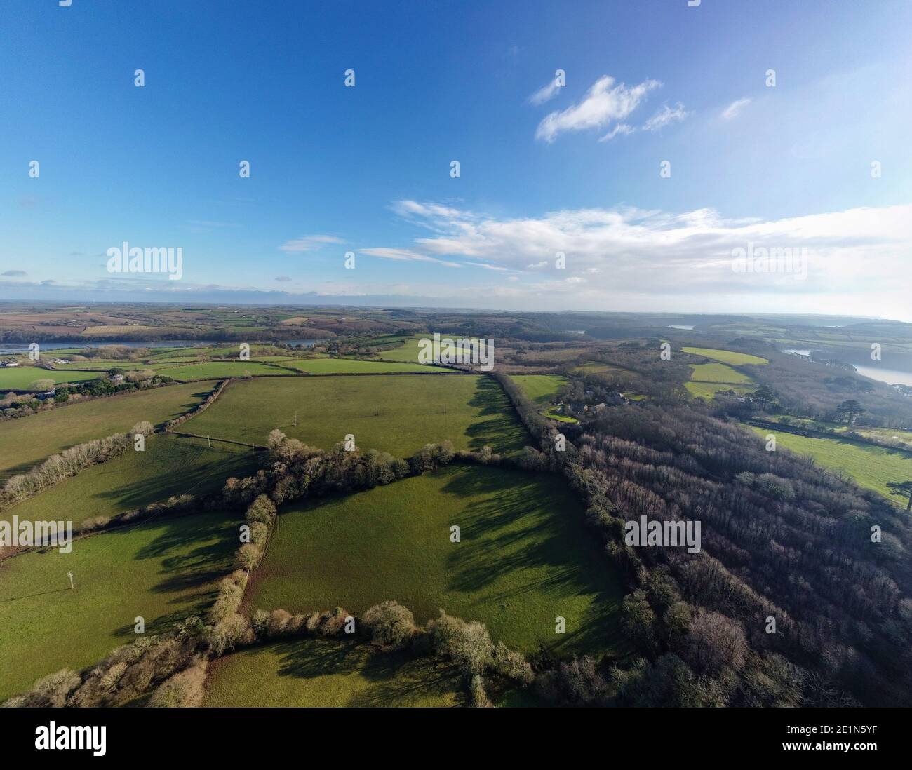 aerial view over the city of truro cornwall England uk Stock Photo - Alamy