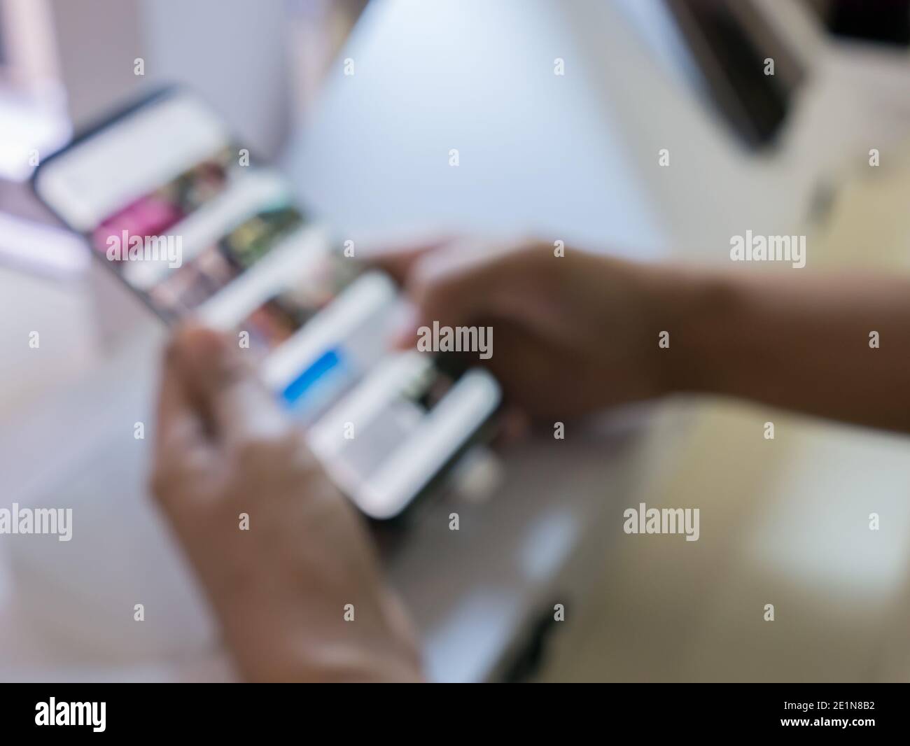 News phone blur hi-res stock photography and images - Alamy