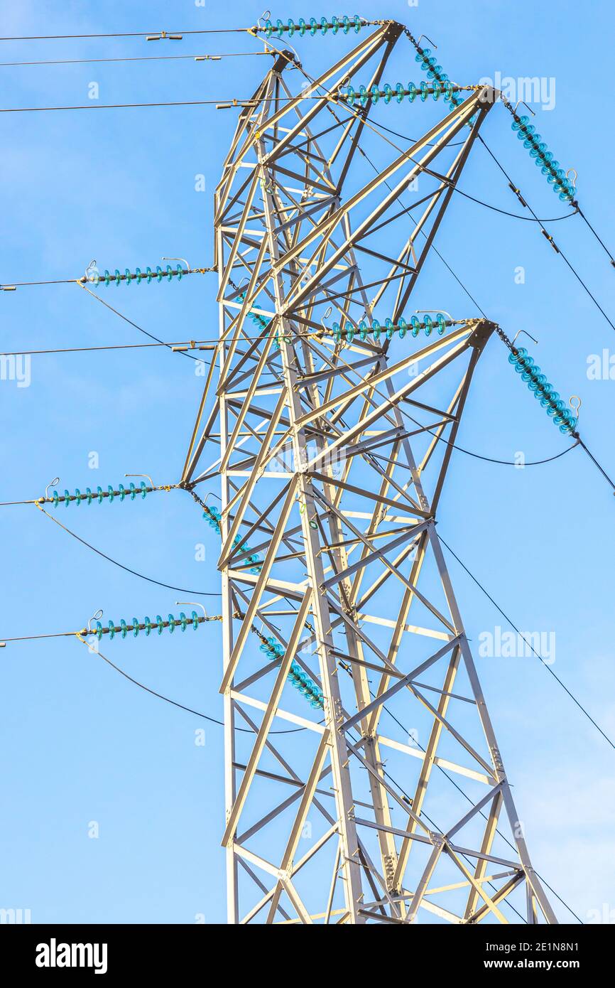 Electricity pylons and overhead lines of the Transmission and ...