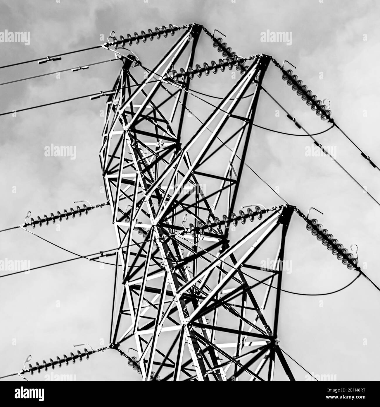 Electricity pylons and overhead lines of the Transmission and ...