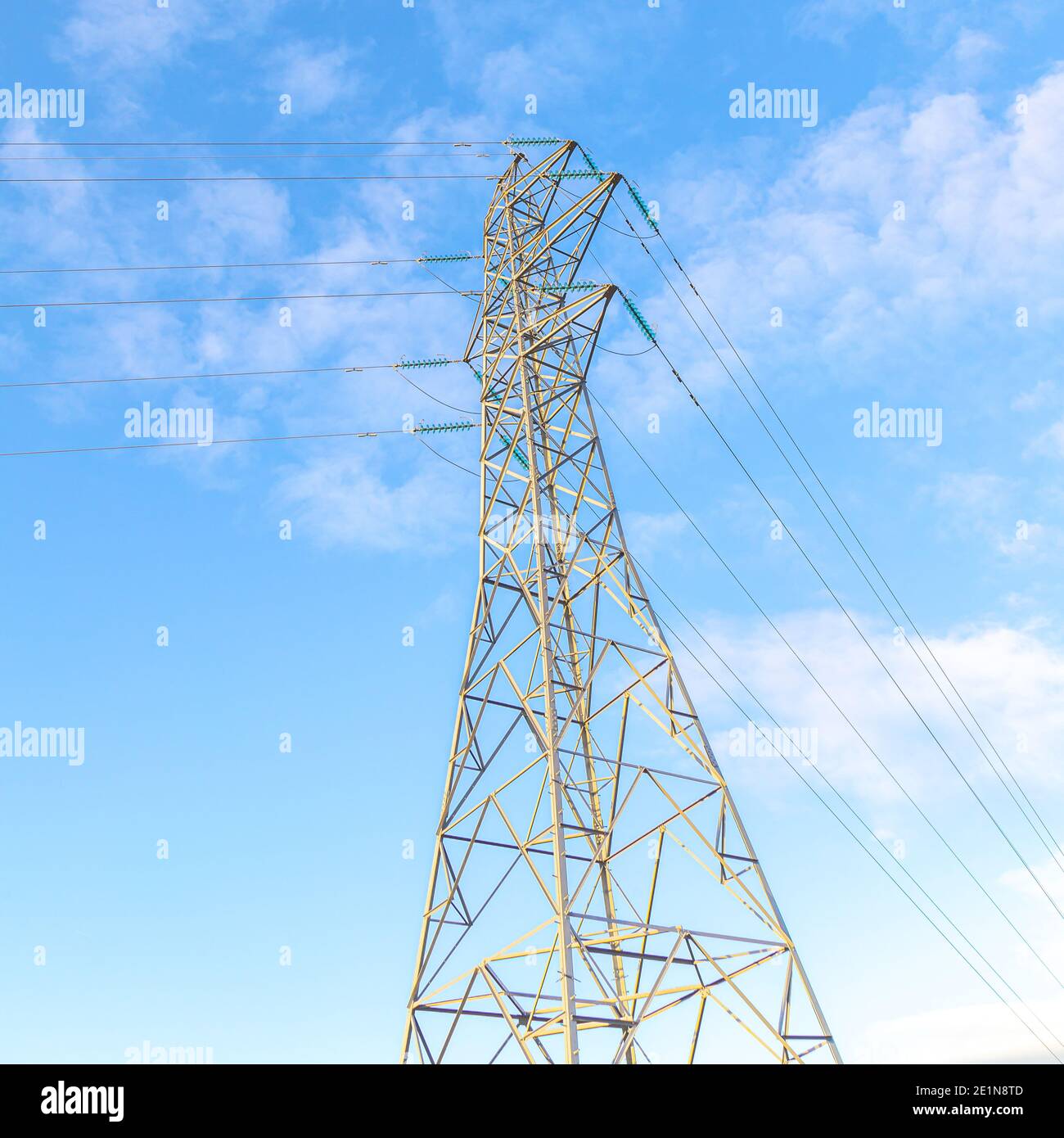 Electricity pylons and overhead lines of the Transmission and ...