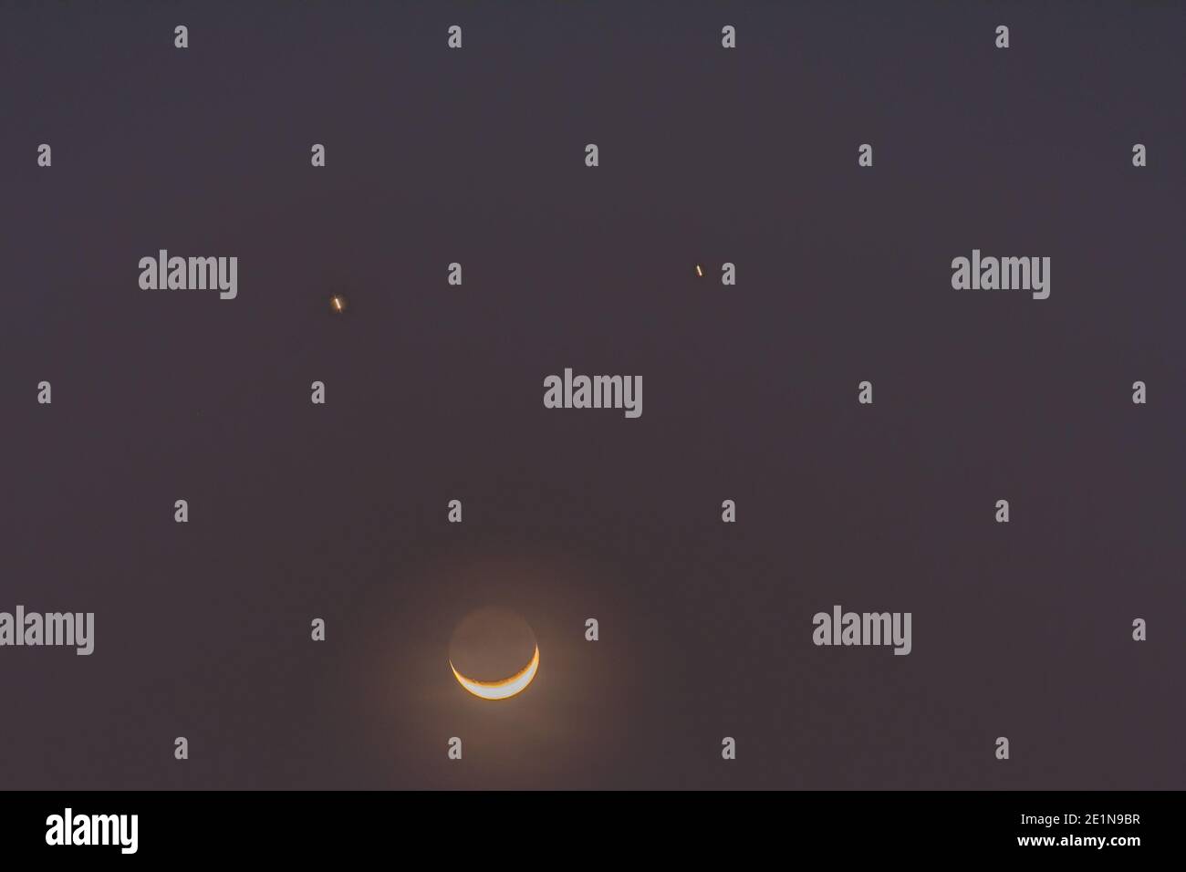 Star smile on clear sky with smile moon Stock Photo - Alamy