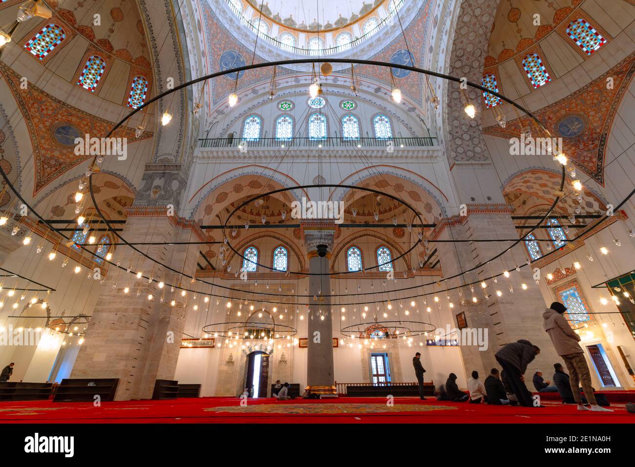 Interior of Bayezid Mosque in Istanbul Stock Photo - Alamy